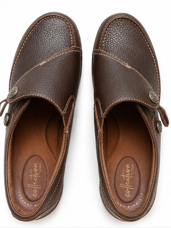 Clarks | Shoes | Clarks Womens Shoes Brown Ashland Lane Q Model Leather ...